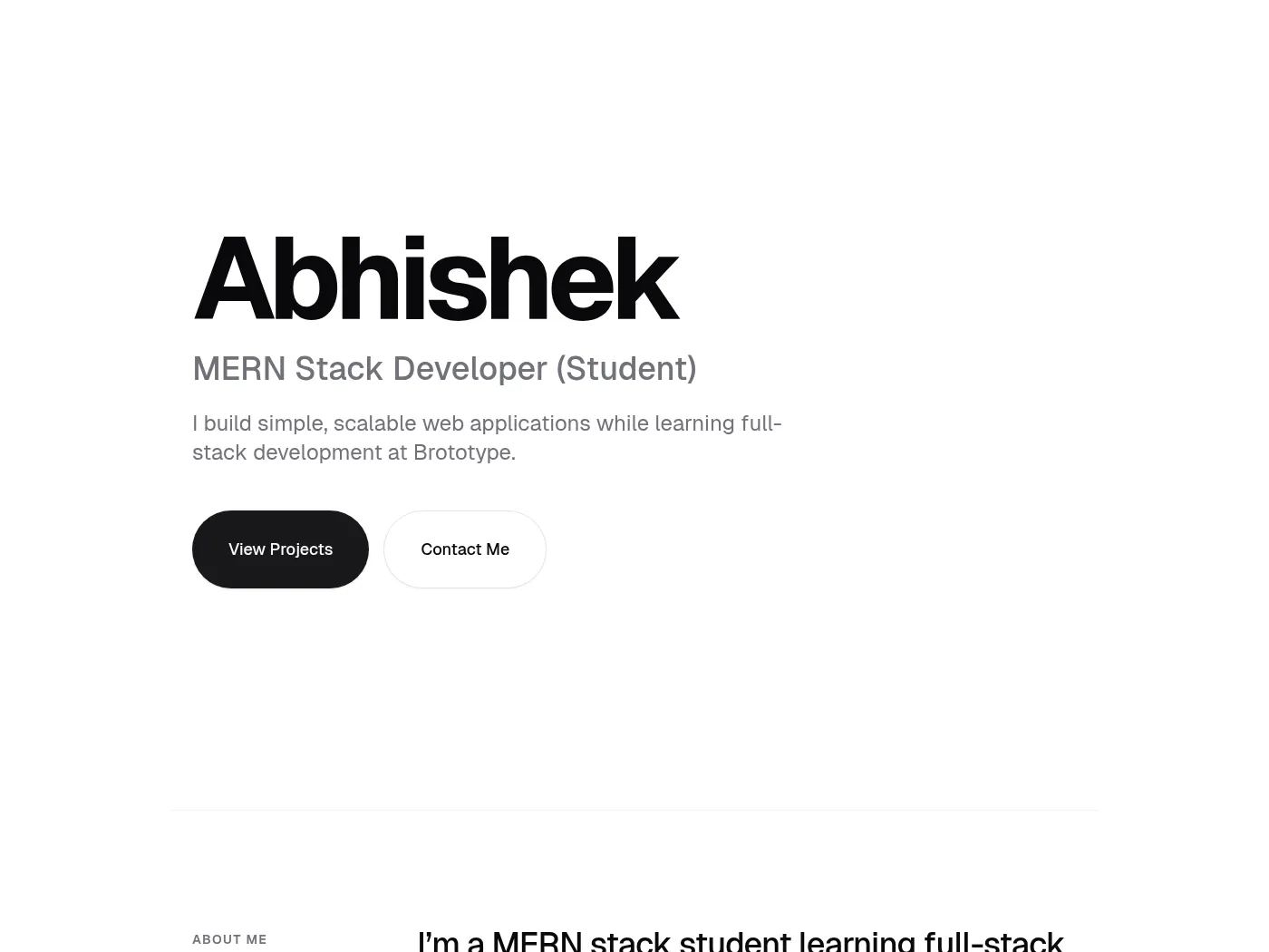 Minimalist Portfolio OnePager
