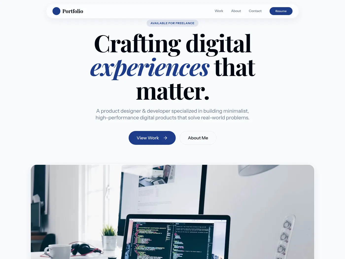 Minimalist Portfolio Site