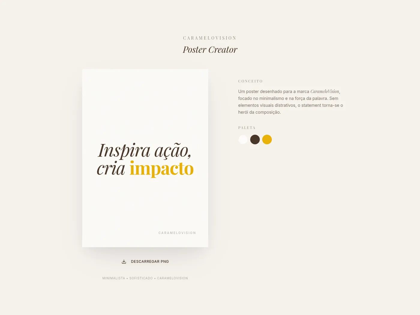 CarameloVision Poster Creator