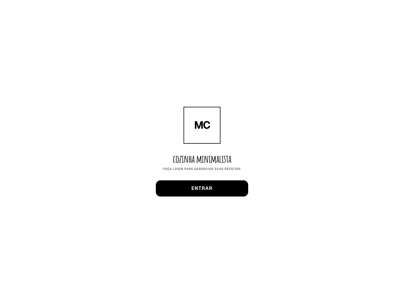 Minimalist Recipe App