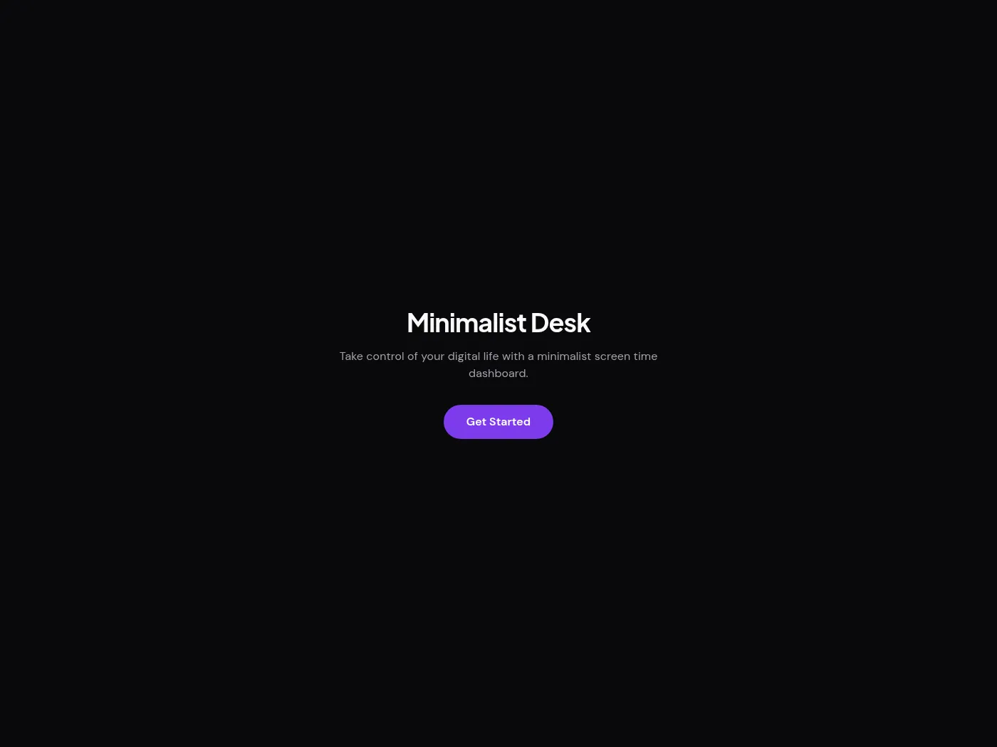 Minimalist ScreenTime Desk