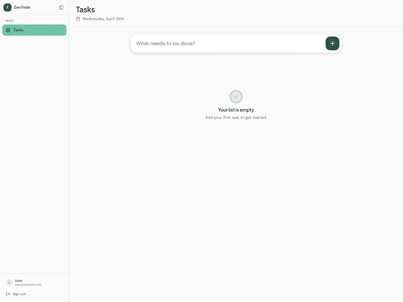 Minimalist To-Do List
