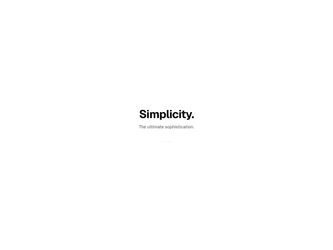 Minimalist Webpage