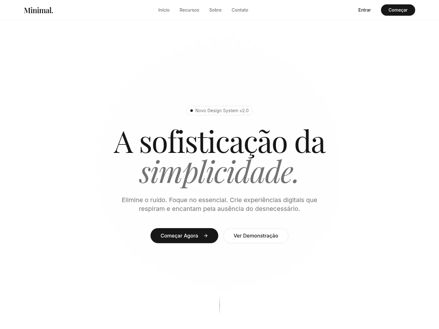 Minimalist Landing Page