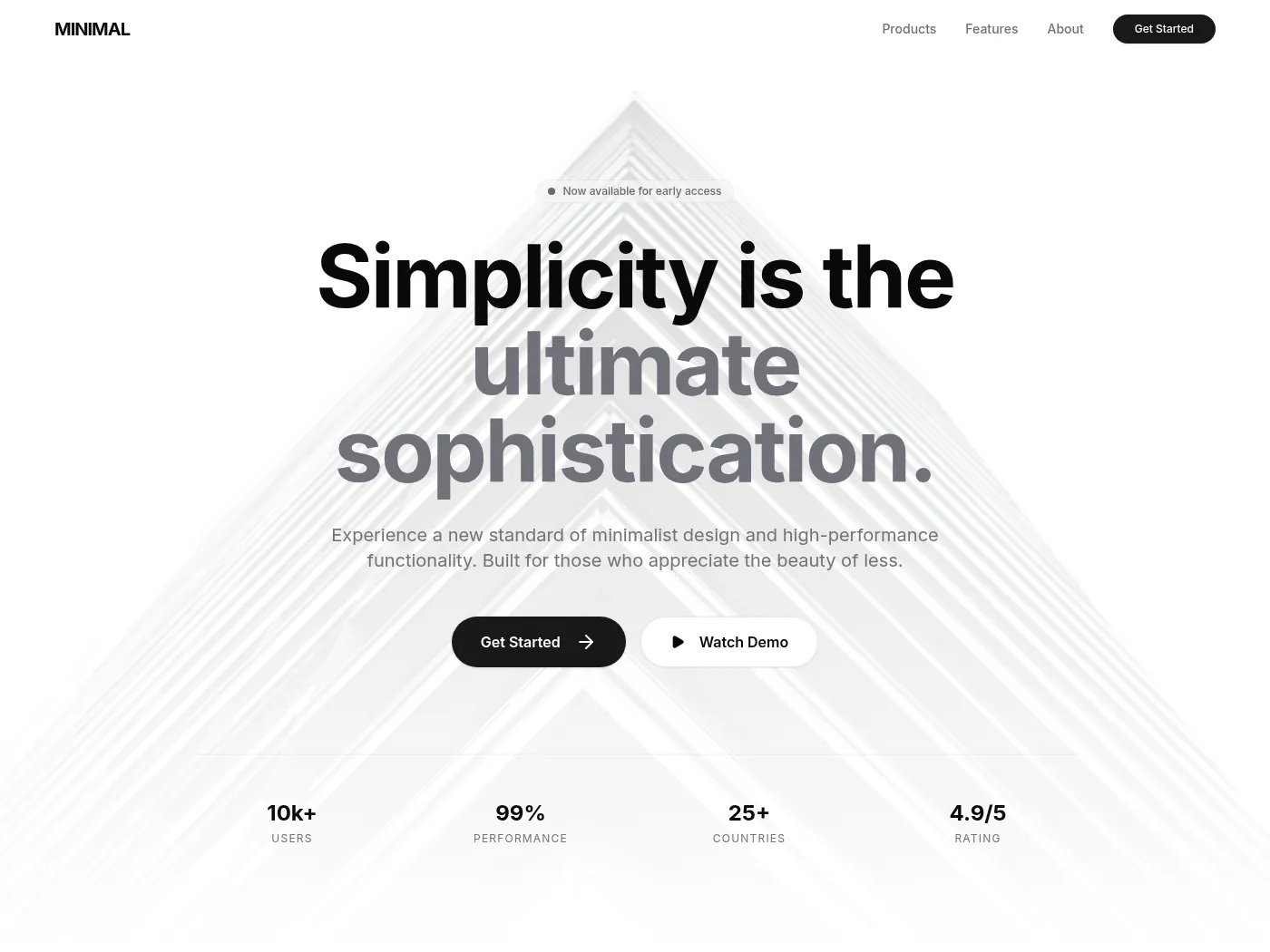 Minimalist Landing Page
