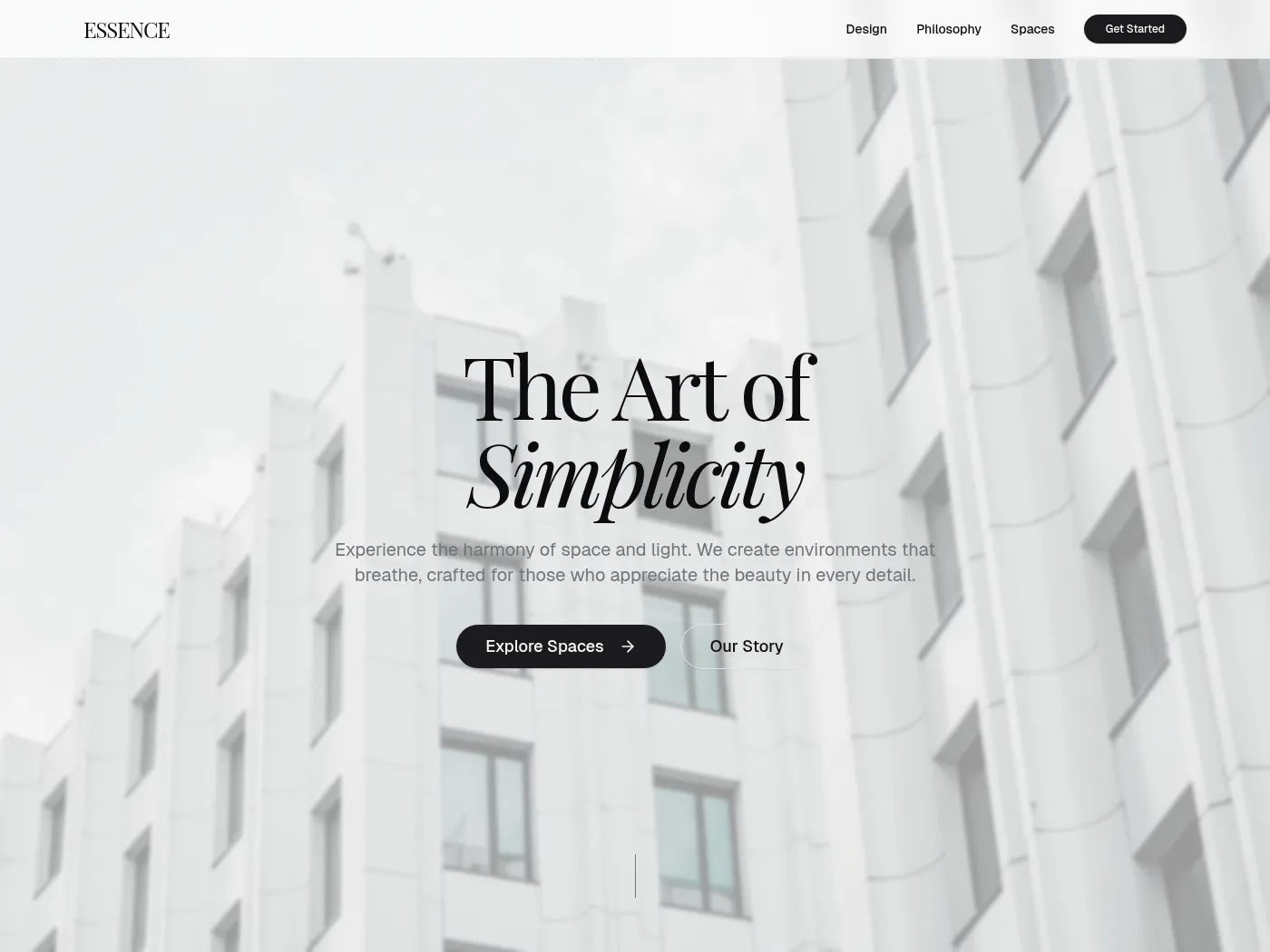 Minimalist Landing Page