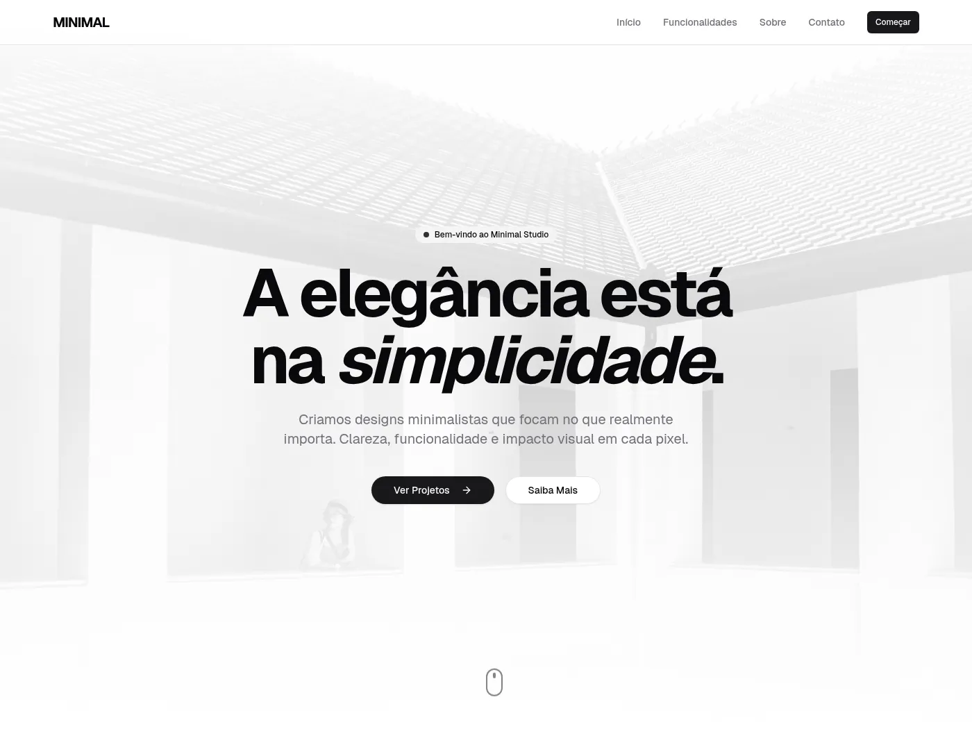 Minimalista Landing Page