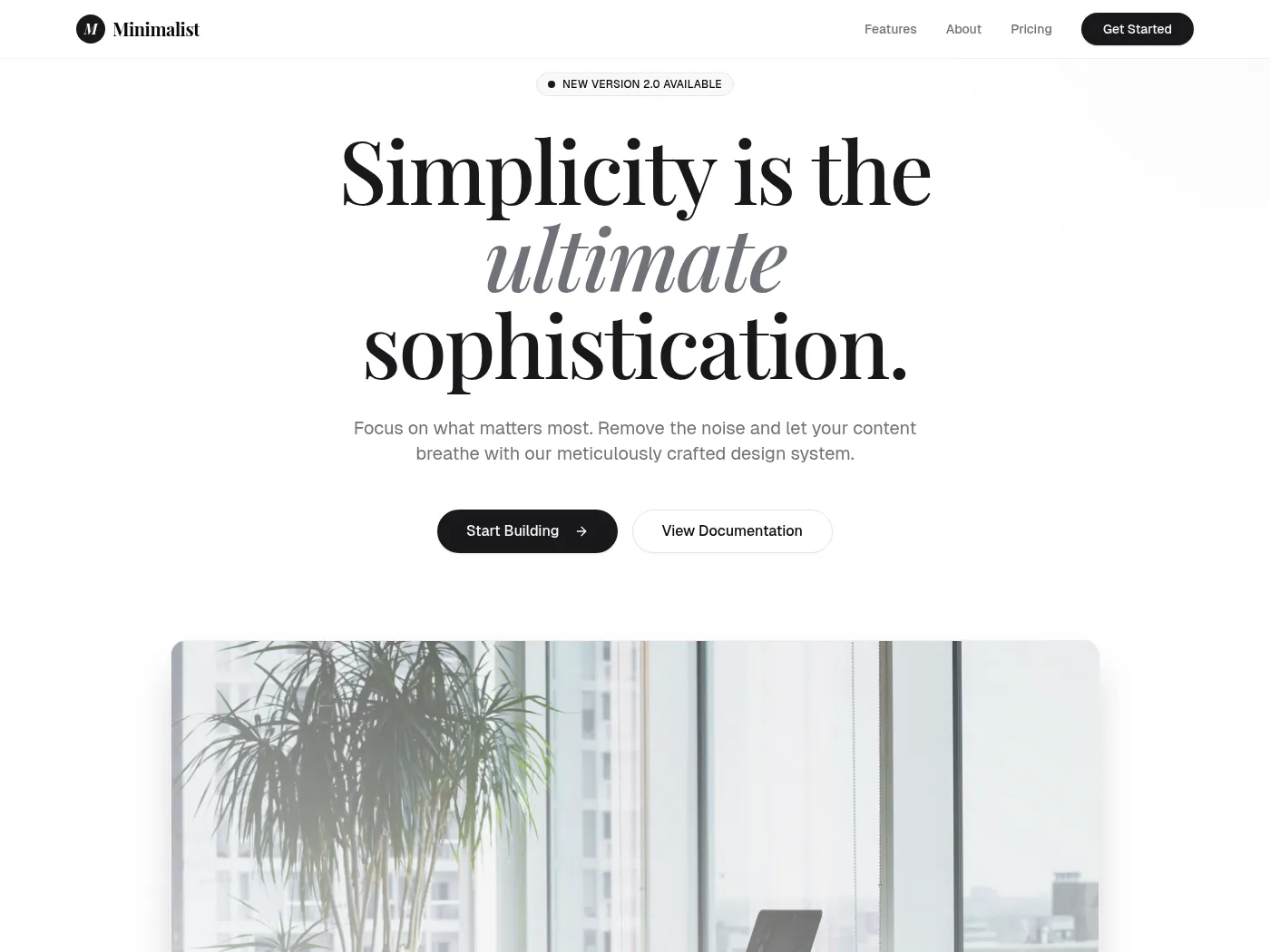 Minimalist Landing Page