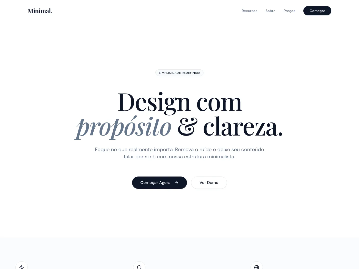 Minimalist Landing Page
