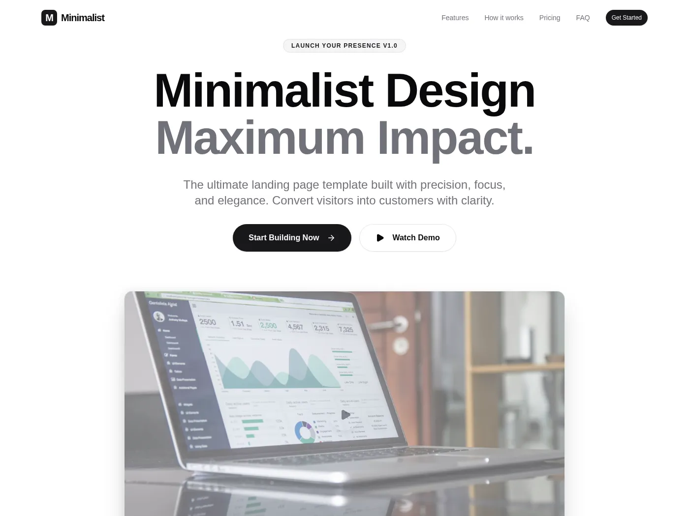 Minimalista Landing Page
