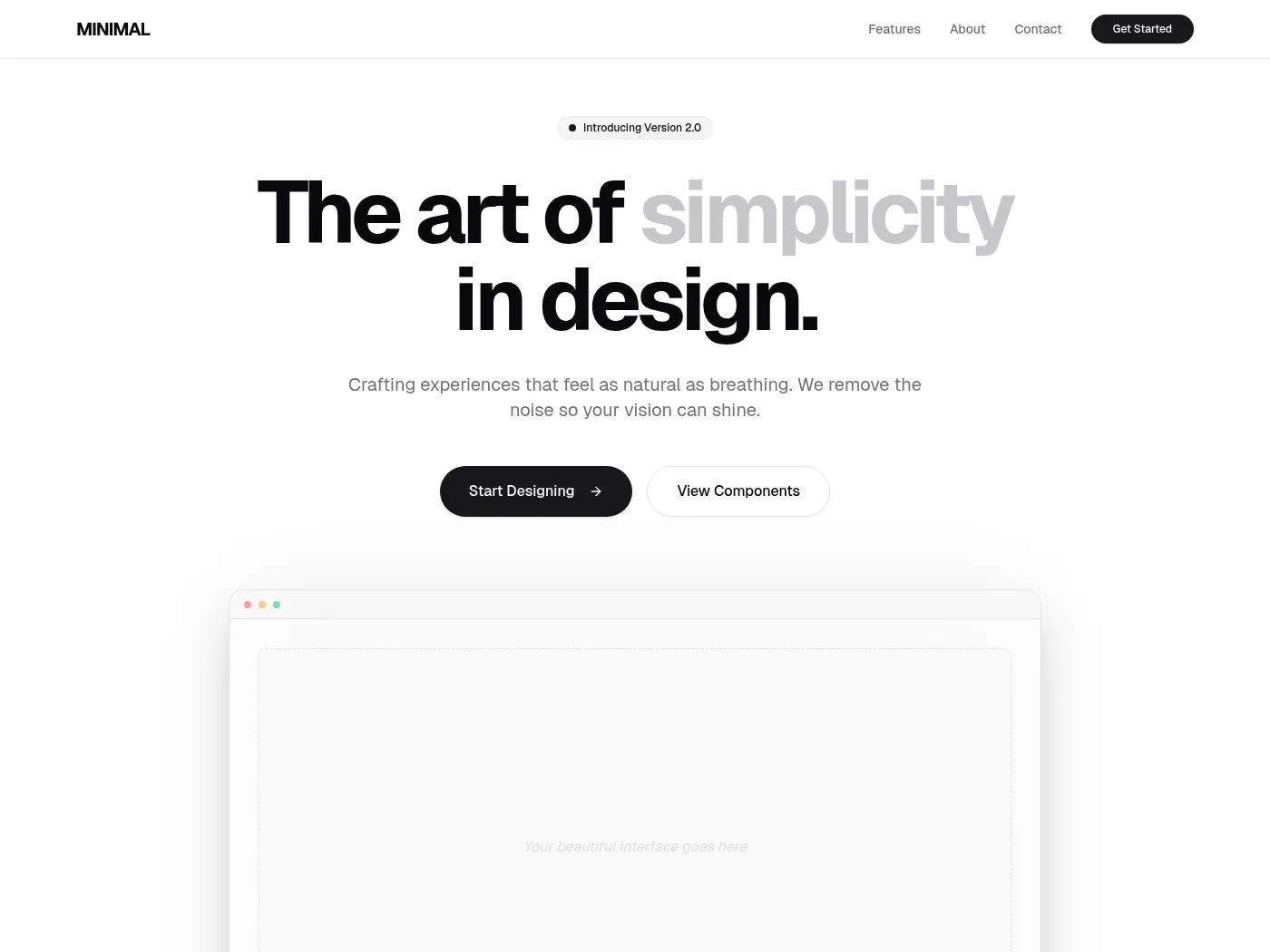Minimalist Landing Page