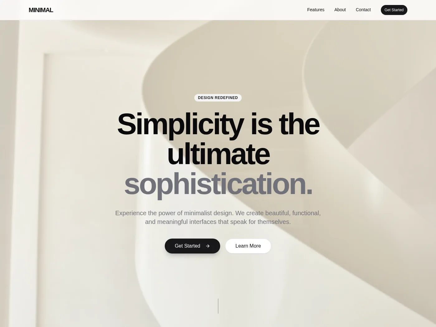 Minimalist Landing Page