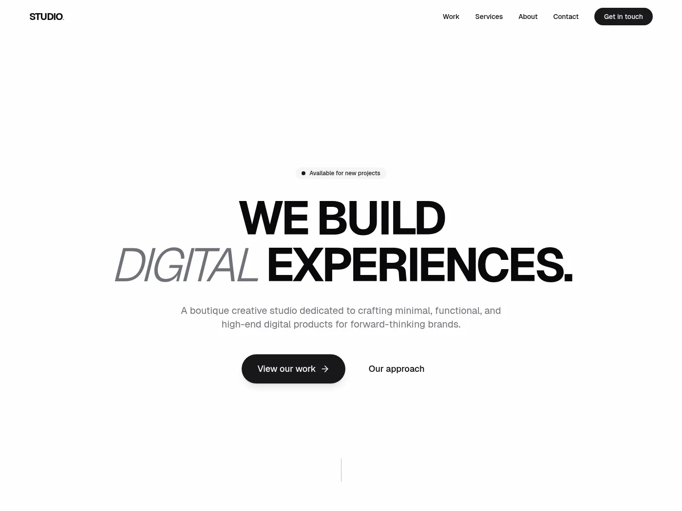 Minimalist Landing Page