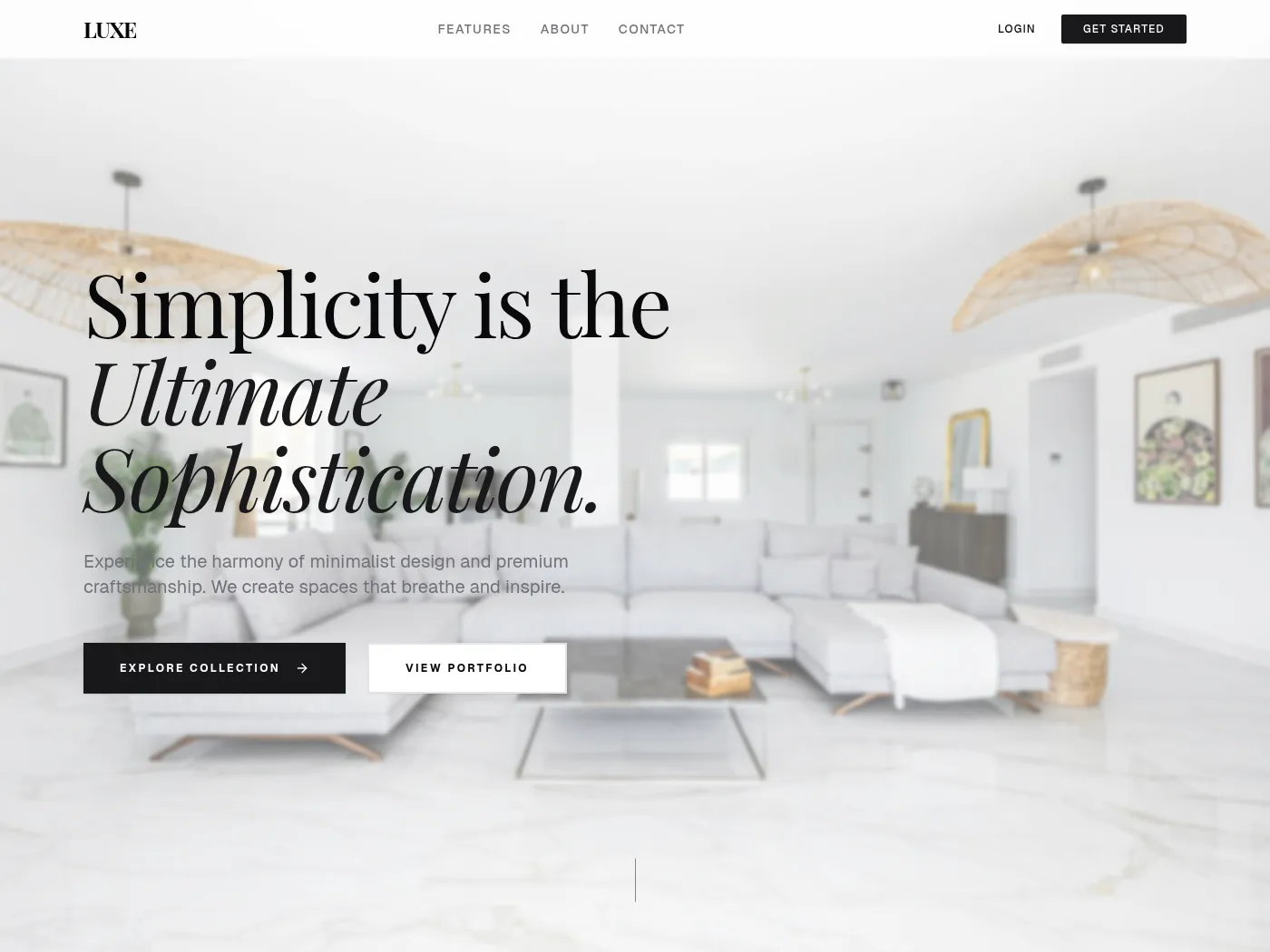 Minimalist Landing Page