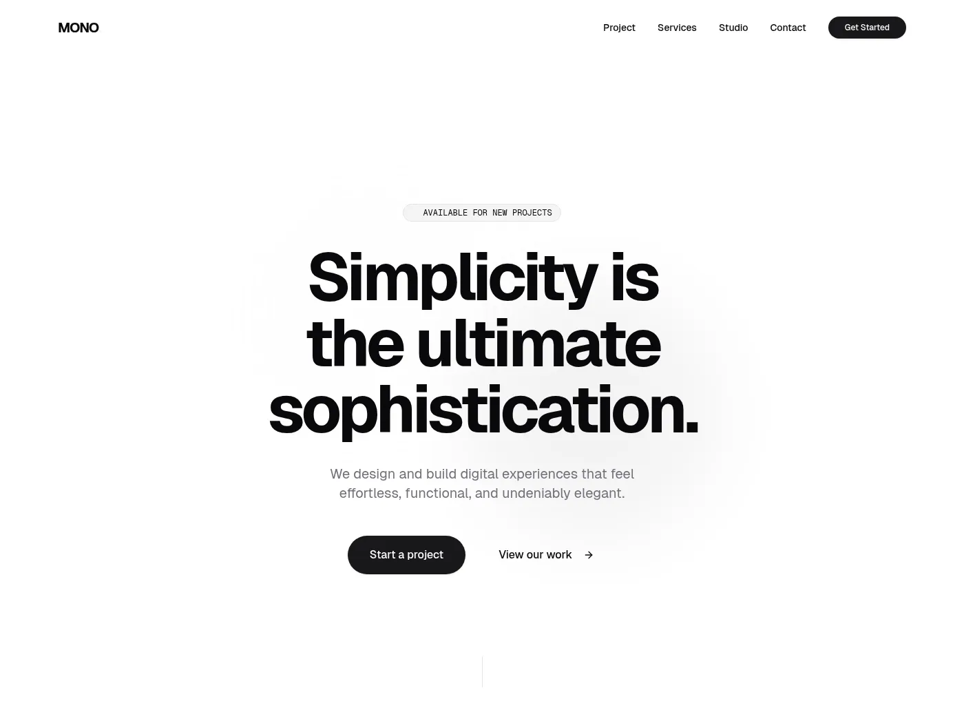 Minimalist Landing Page