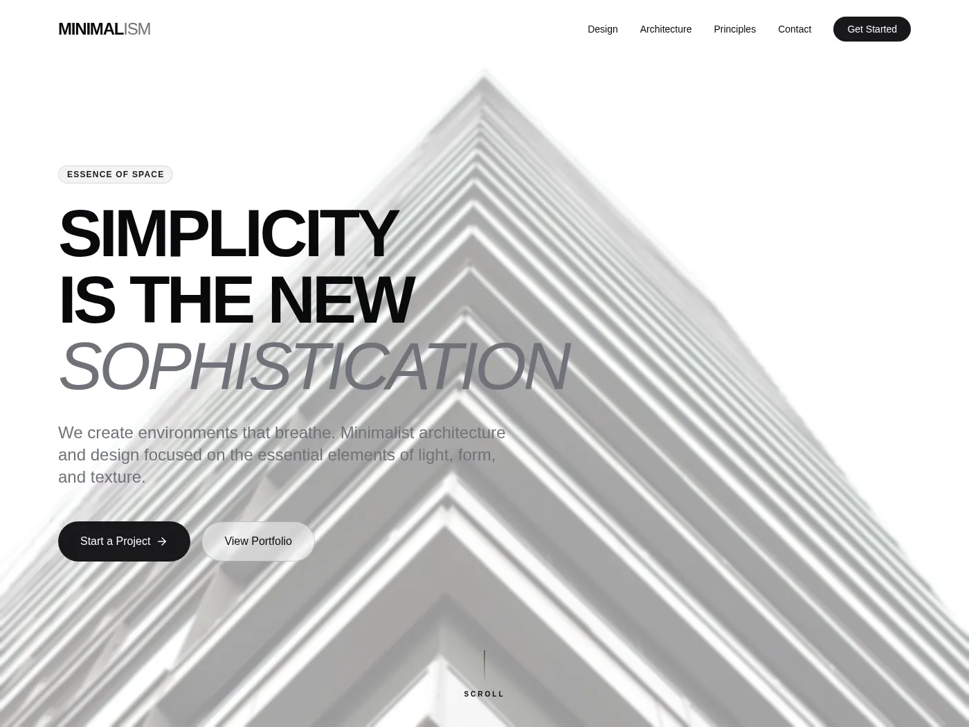Minimalist Landing Page