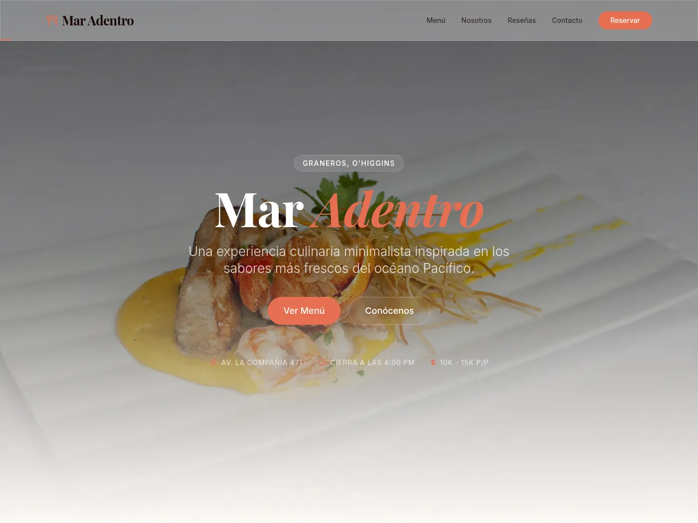 Minimalist Restaurant Web
