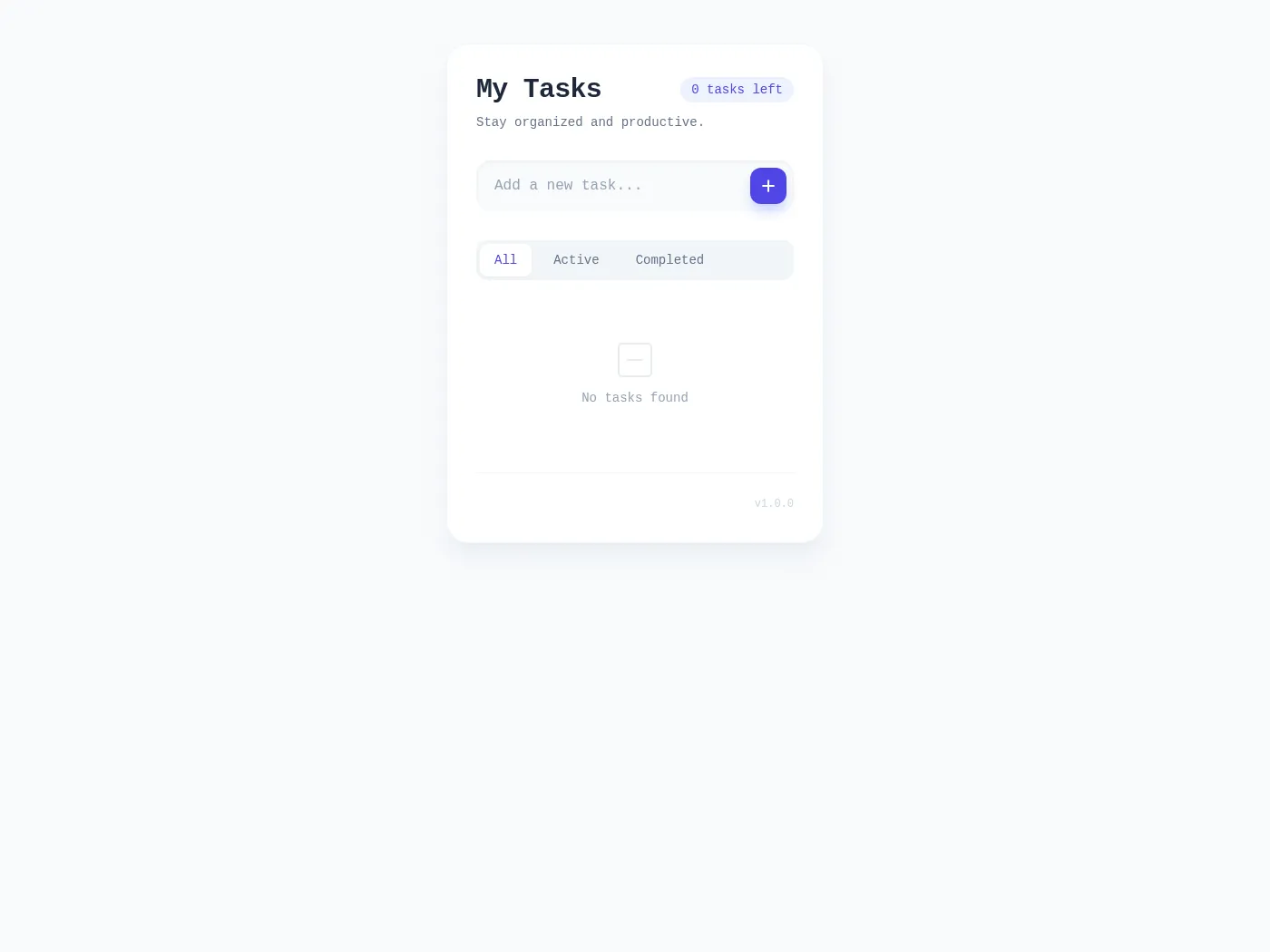 Minimalist Todo Web App