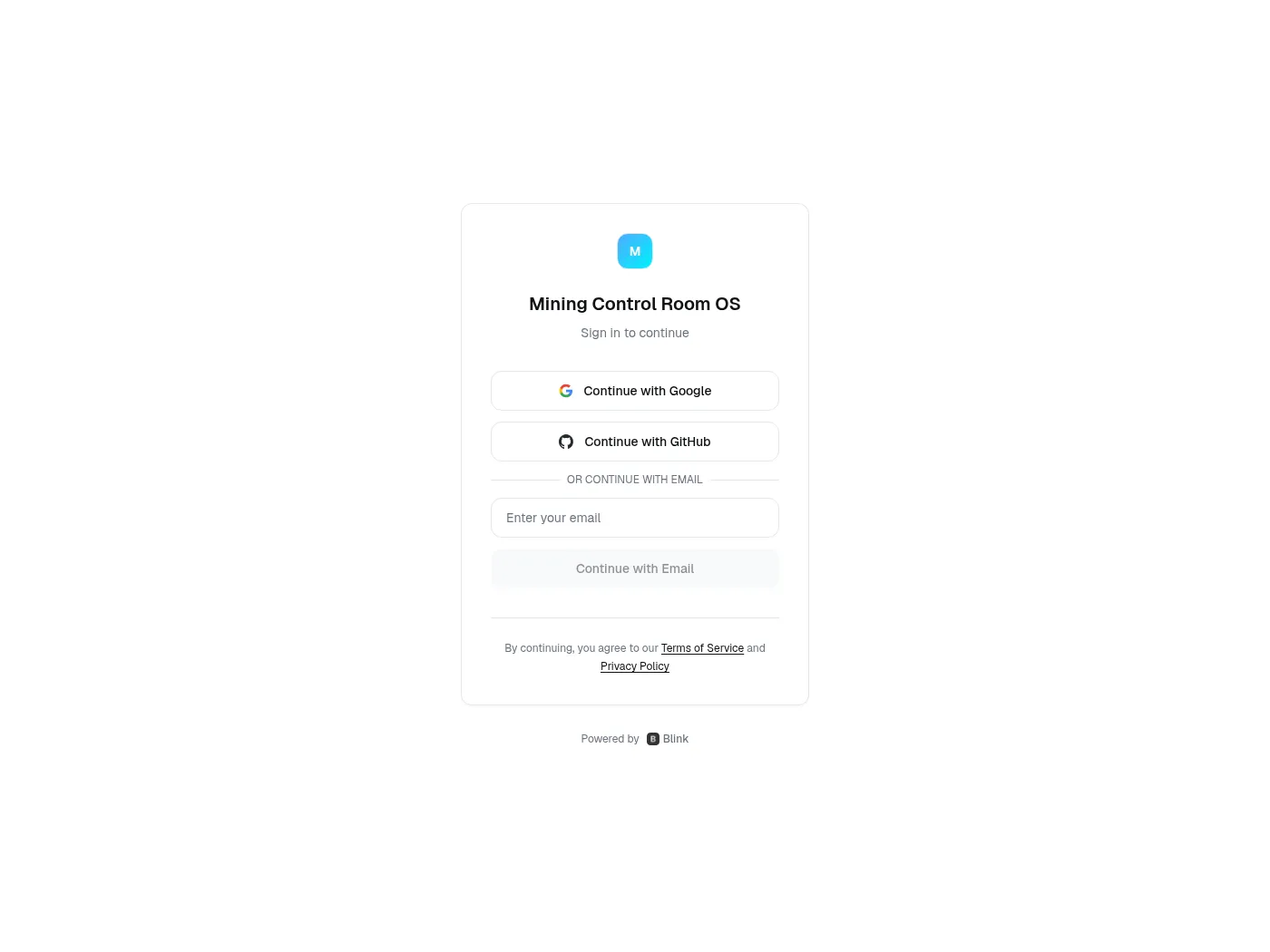 Mining Control Room OS