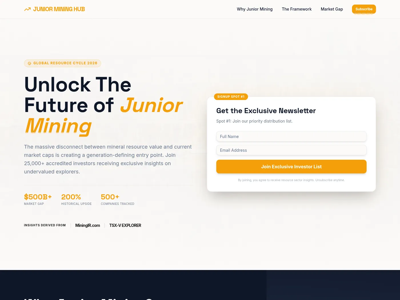 Junior Mining Investor Hub