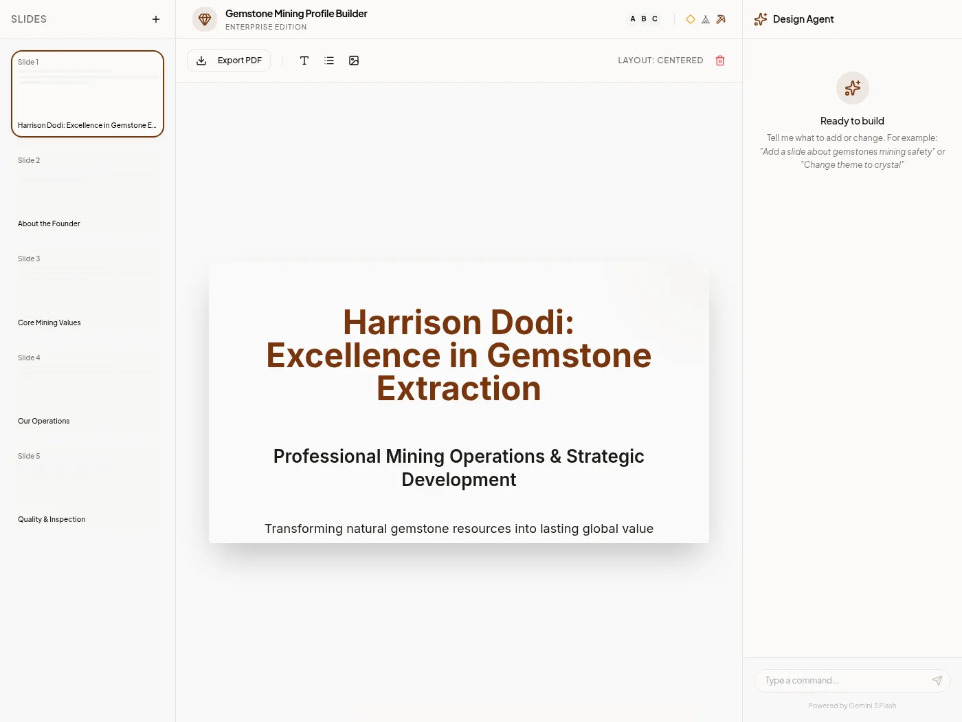 Gemstone Mining Profile Doc