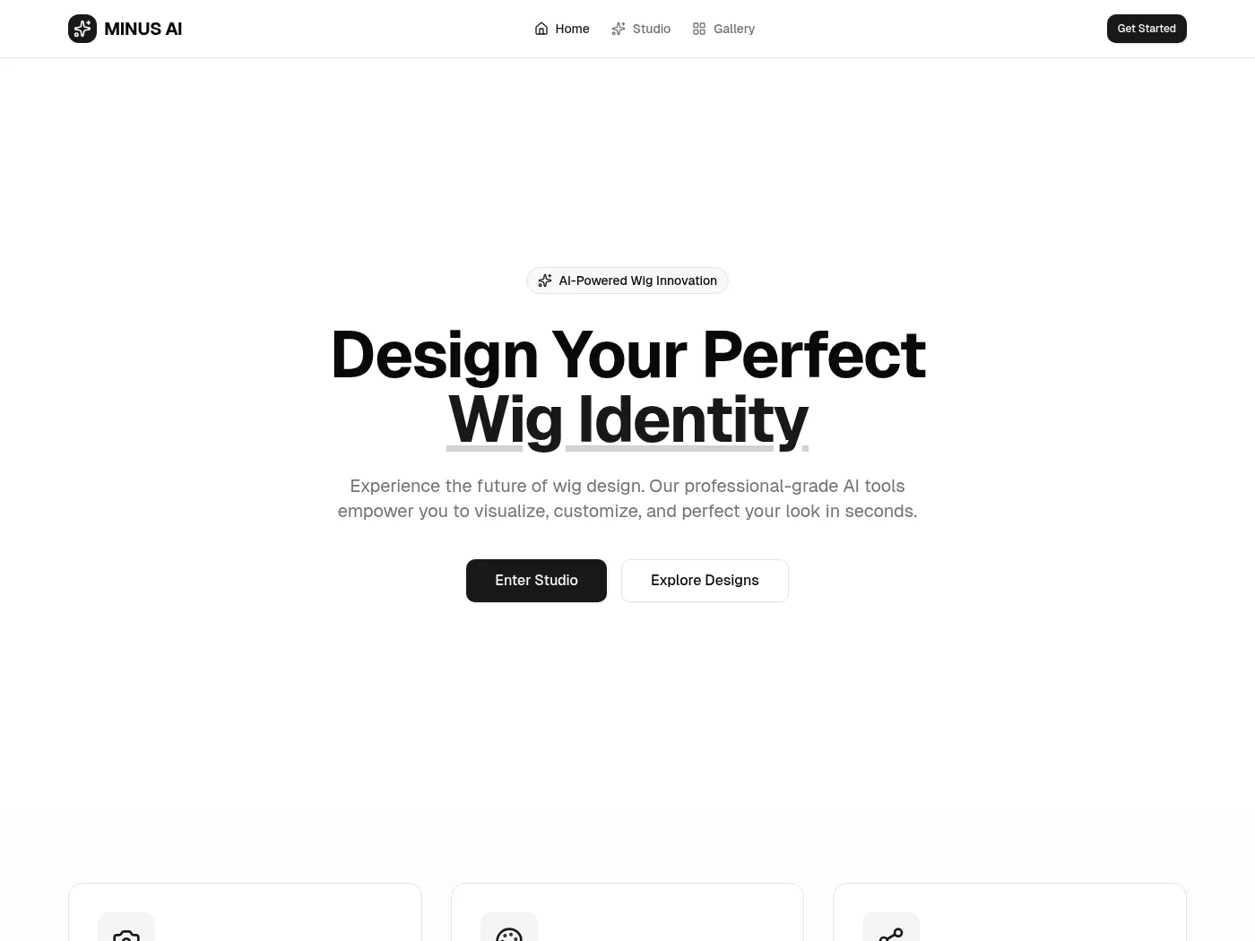 Minus AI Wig Studio