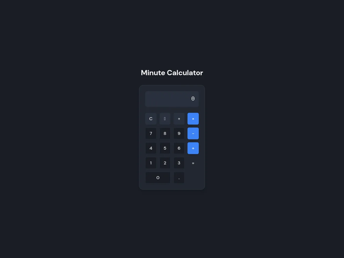 Minute Calculator