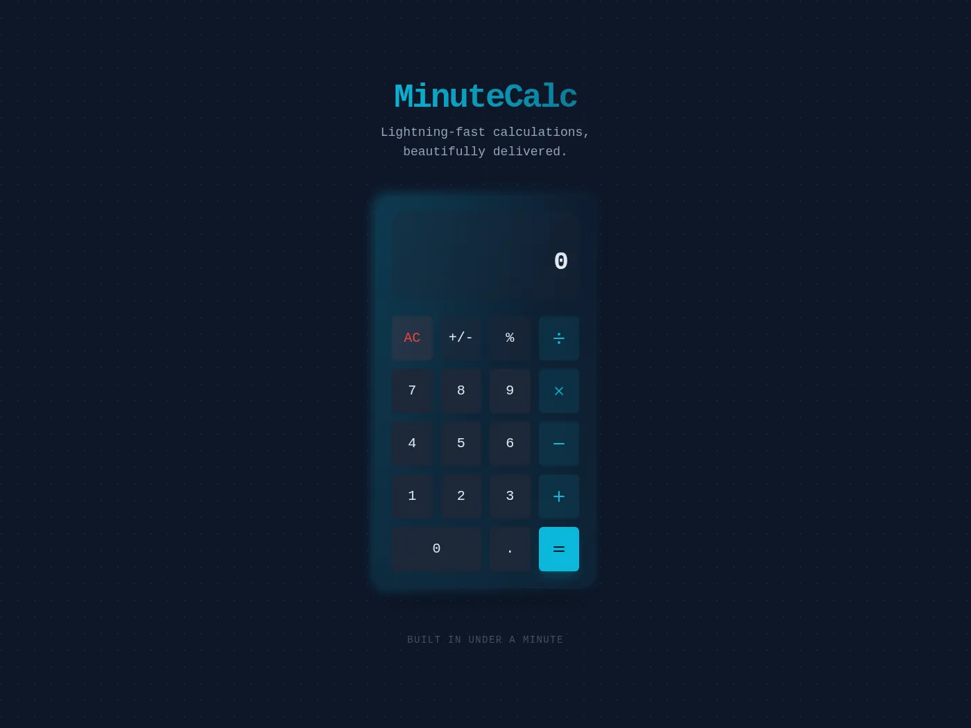 MinuteCalc