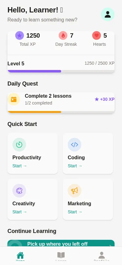 MinuteMastery Micro-Learning