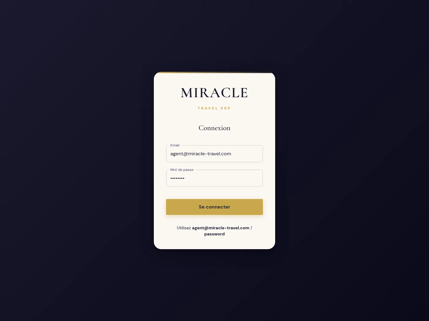 Miracle Travel ERP