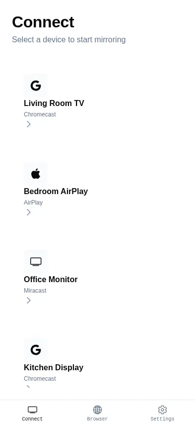 MirrorCast Hub