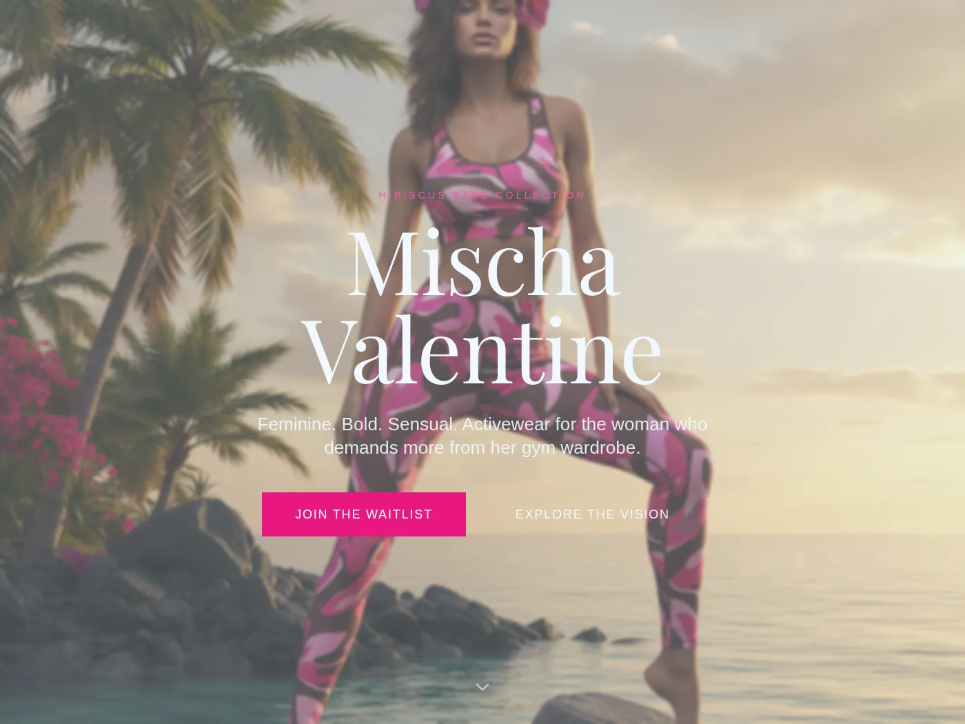 Mischa Valentine Launch Page