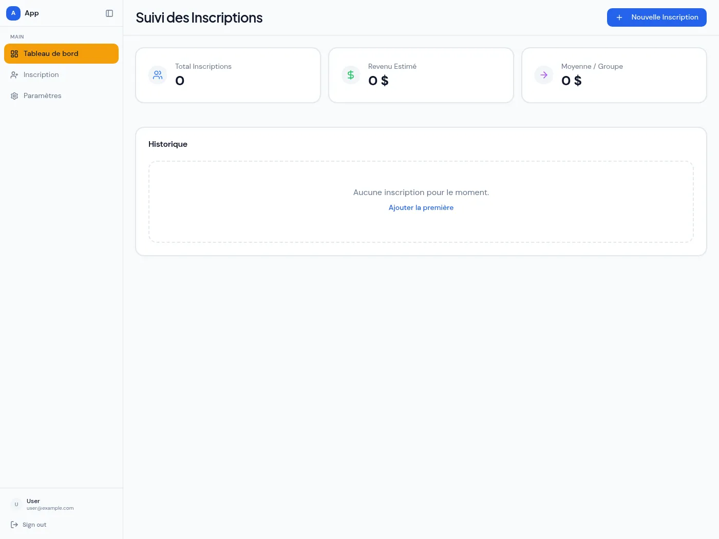 Mise à Jour Tracker