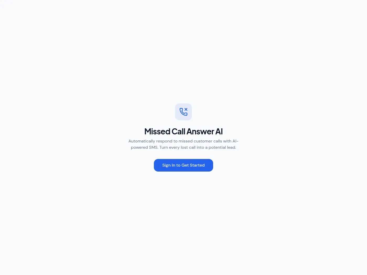 Missed Call Answer AI