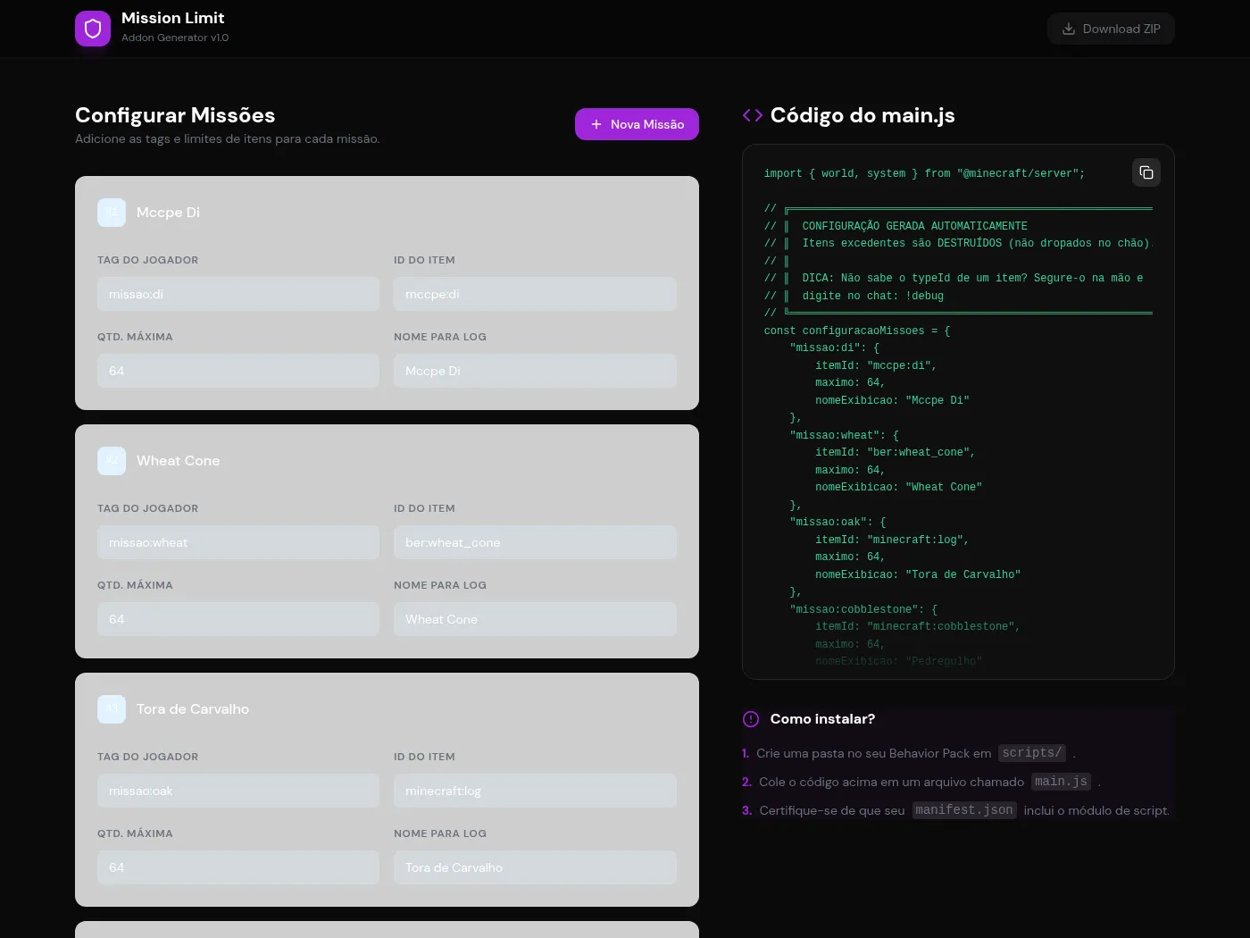 Mission Limit Addon