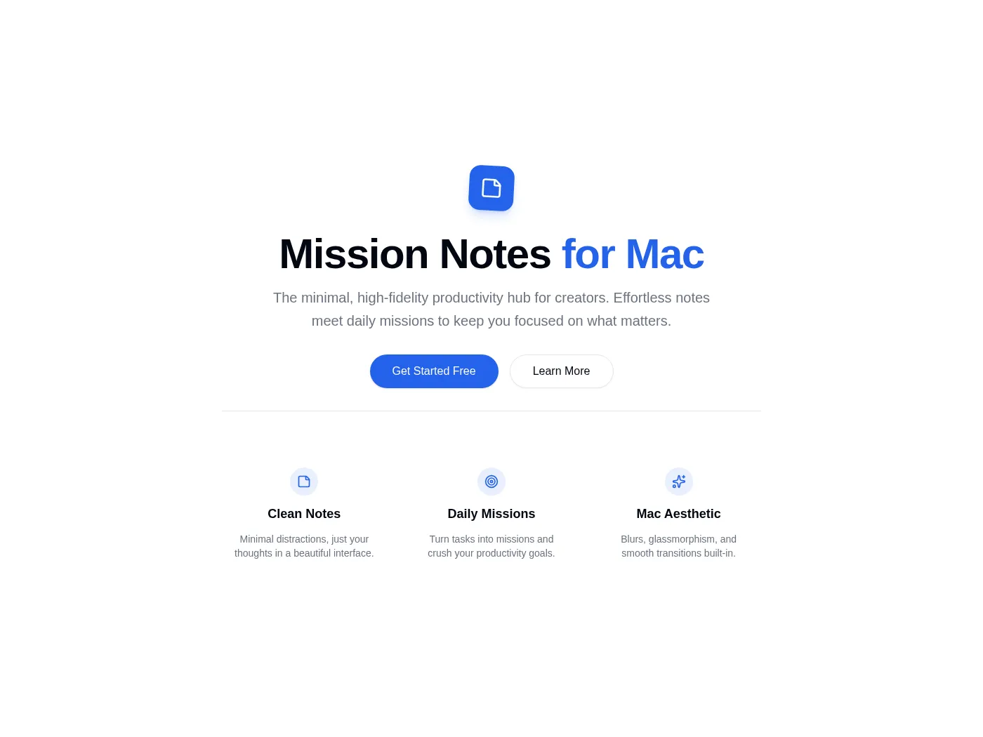 Mission Notes for Mac