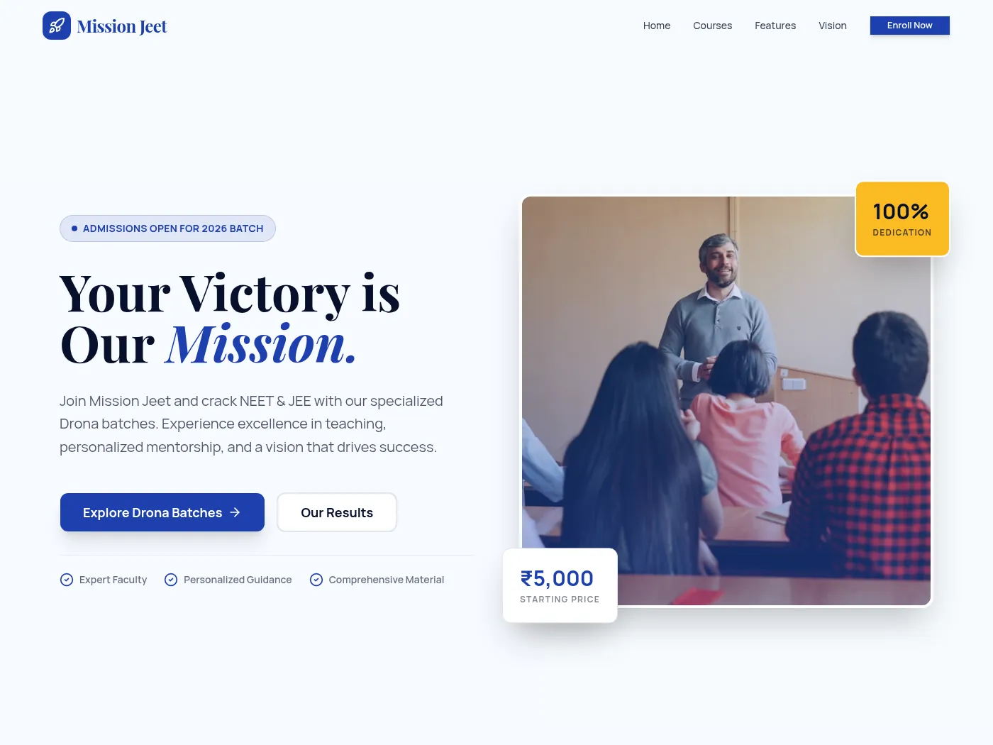 Mission Jeet Courses Site