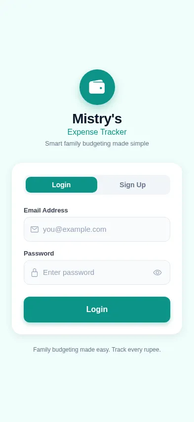 Mistry's Expense Tracker