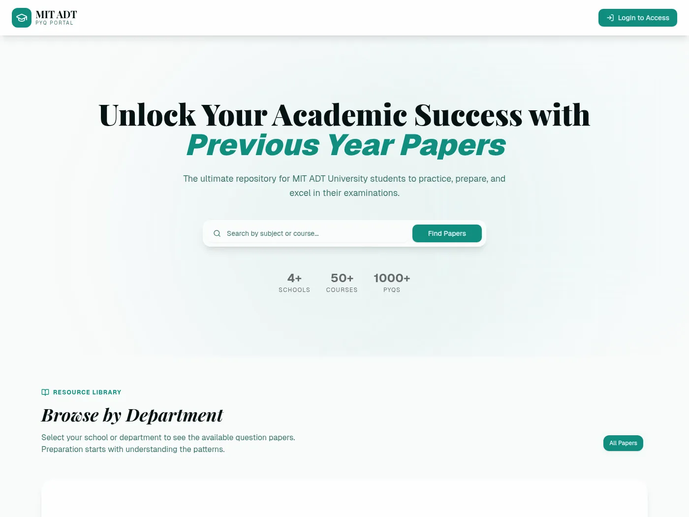 MIT ADT PYQ Portal