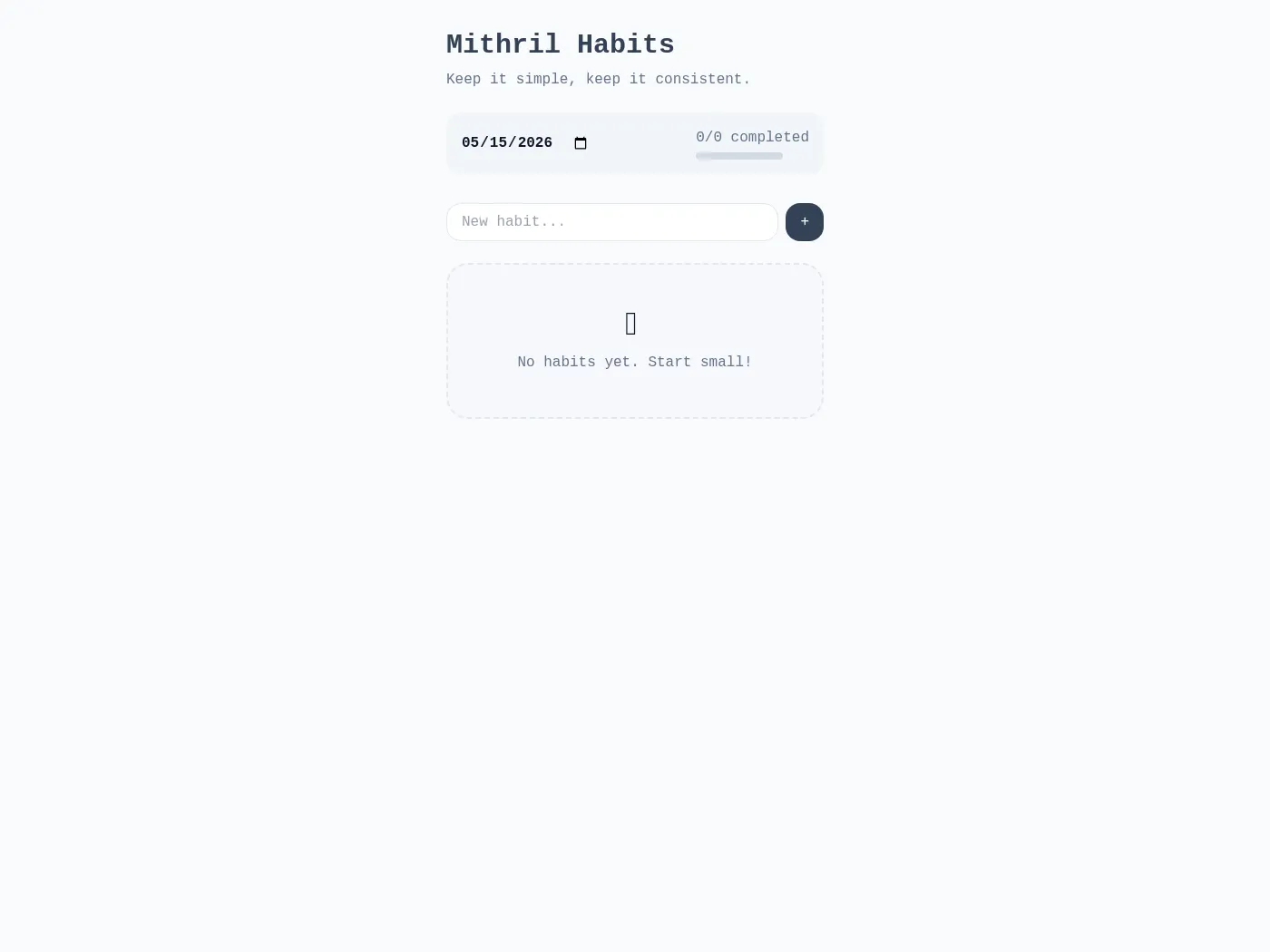 Mithril Habit Tracker