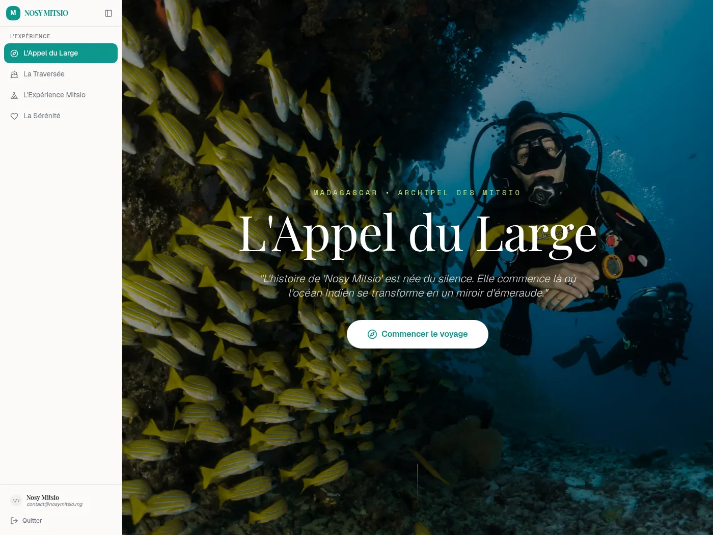 Mitsio Voyage Experience