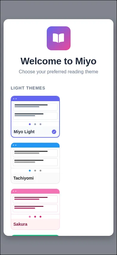 Miyo Epub Reader