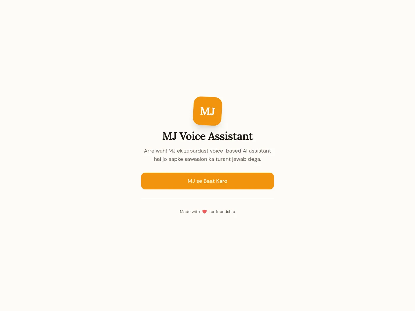 MJ Voice Assistant