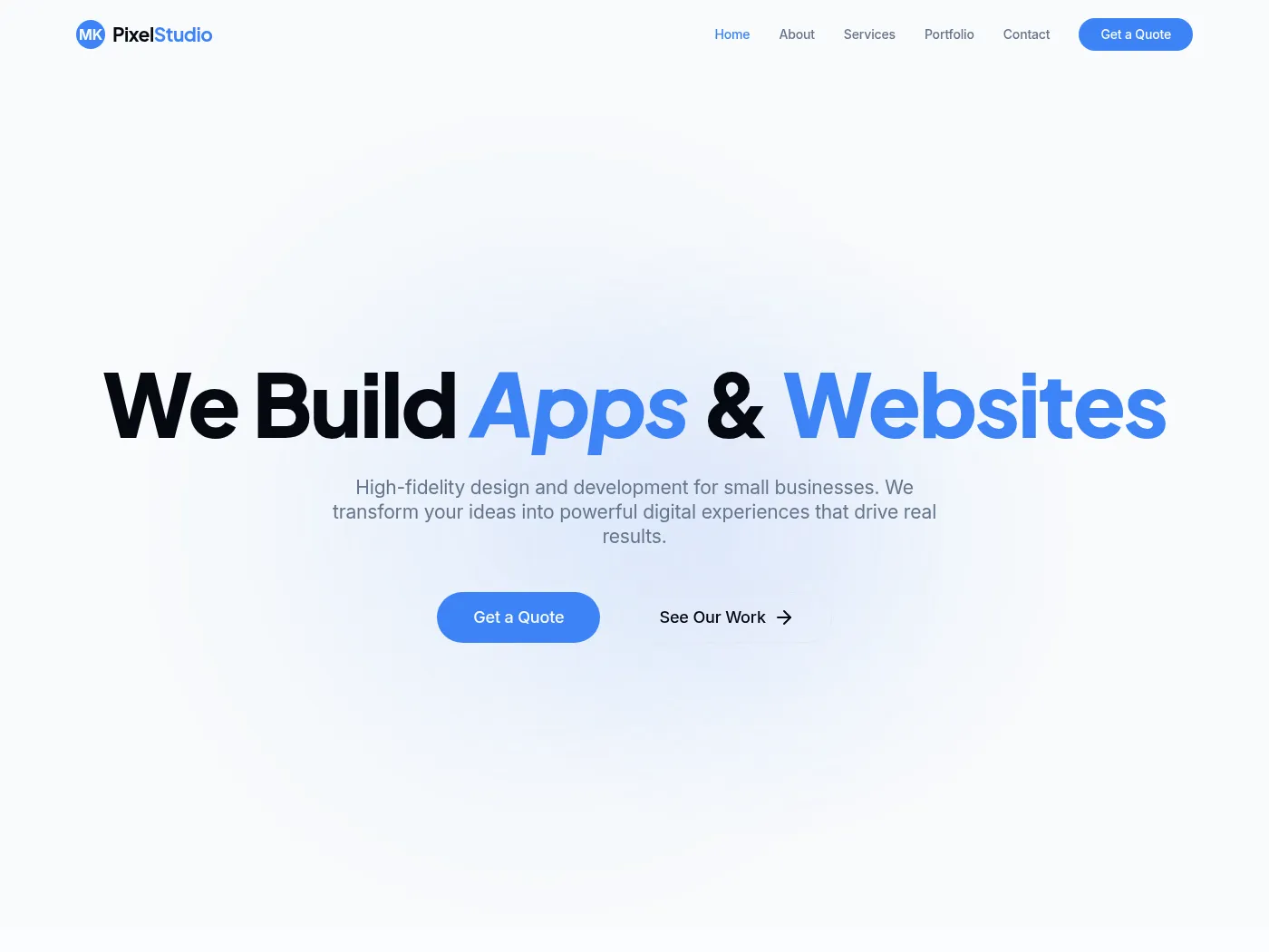MK Pixel Studio Website