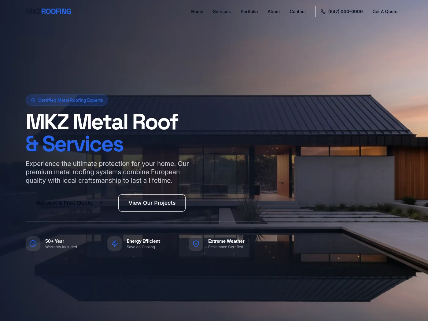 MKZ Metal Roofing Site