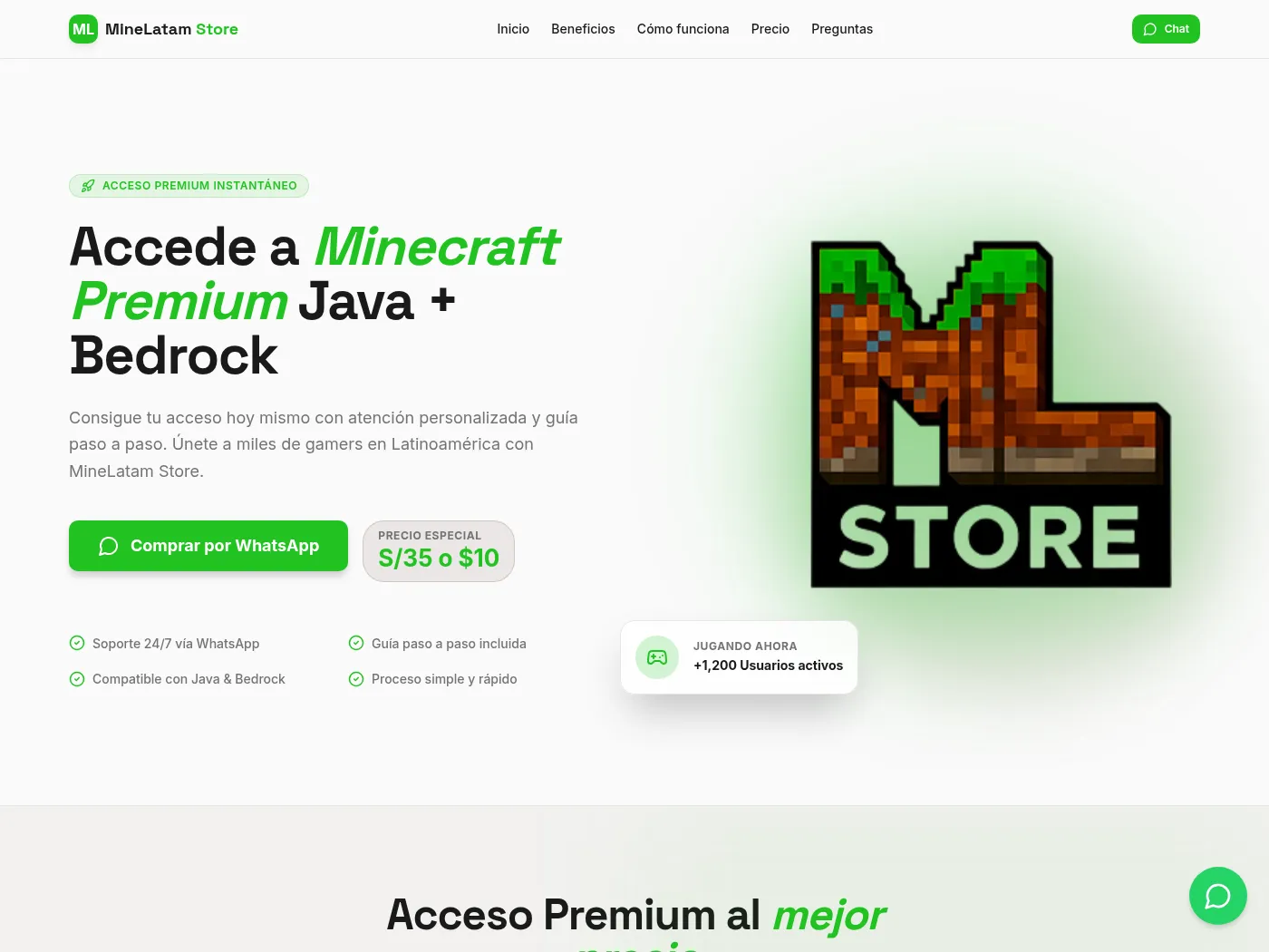 ML Store Landing Page