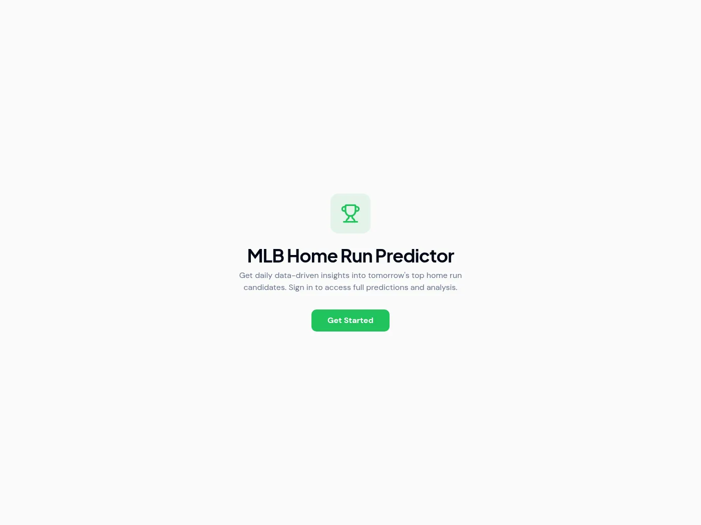 MLB Home Run Predictor