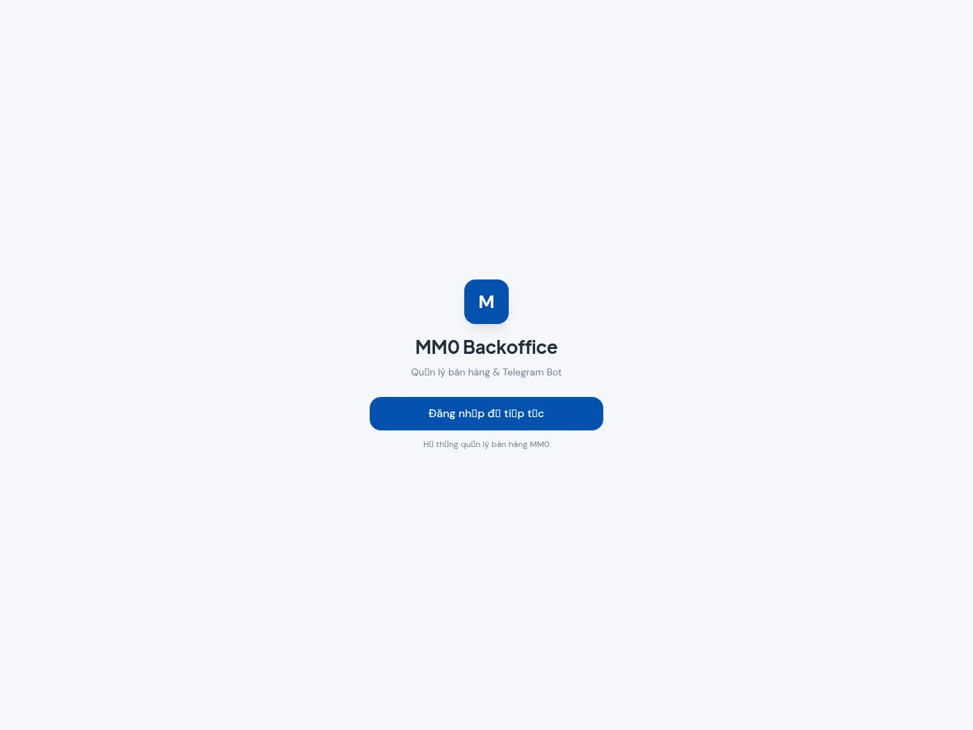 MM0 Sales Backoffice