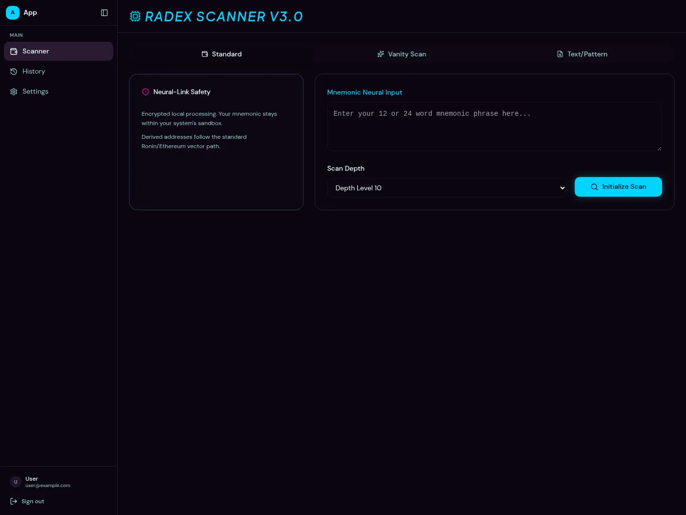 Mnemonic Wallet Scanner