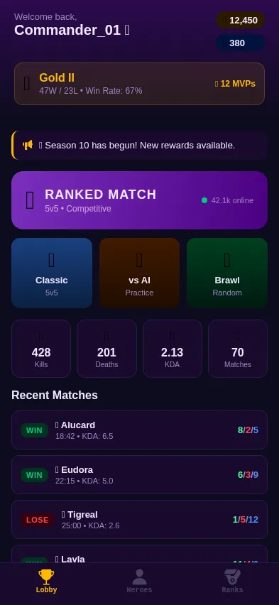 MOBA 5v5 Arena